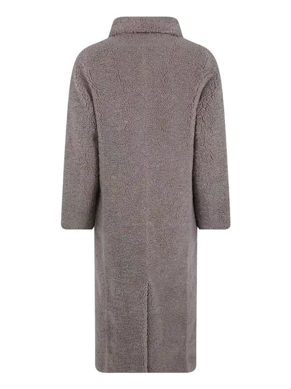 BETTA CORRADI Button-up Teddy Coat - Grey