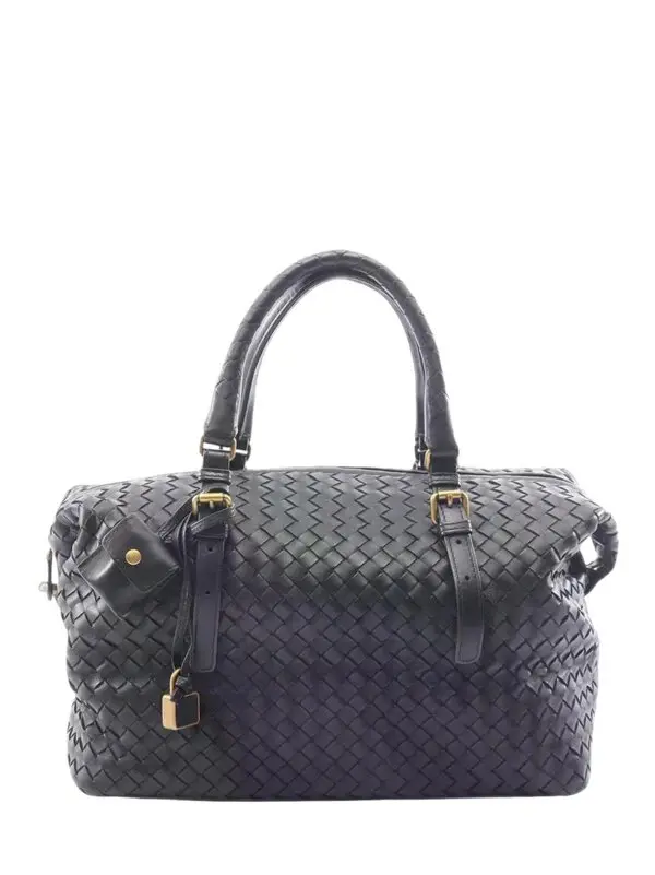 Bottega Veneta Nappa Intrecciato Handbag - Black