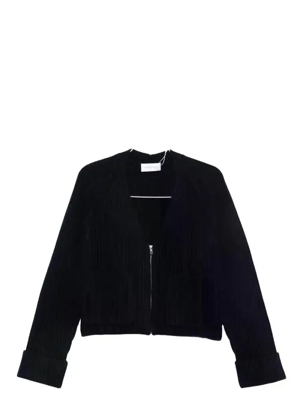 Christian Wijnants Ribbed-knit Zip-up Cardigan - Blue