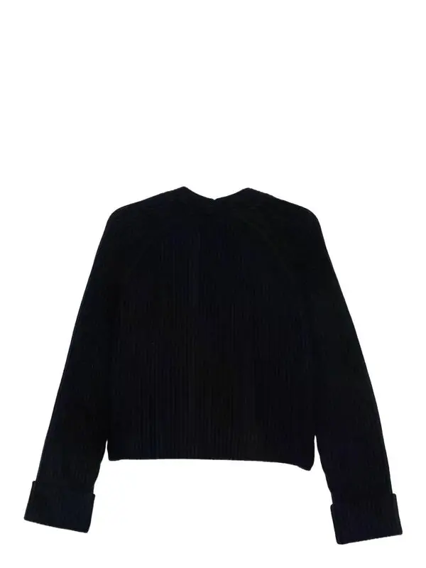 Christian Wijnants Ribbed-knit Zip-up Cardigan - Blue