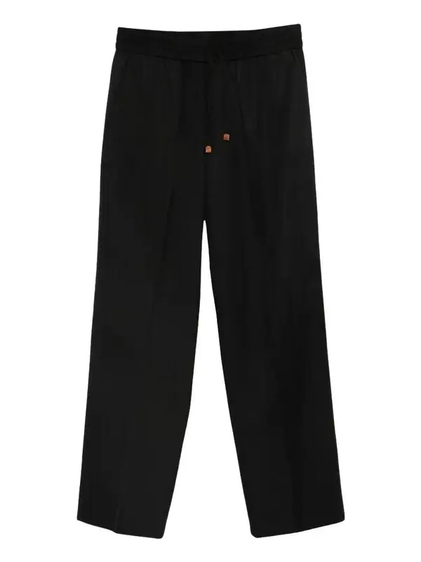 Drole De Monsieur Droit Lane Drawstring Trousers - Black