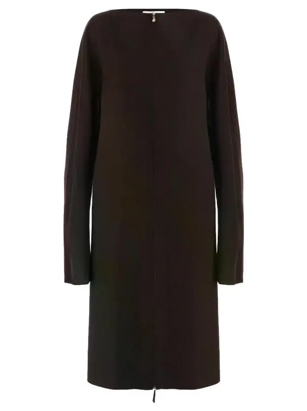 Carven Embellished Long Sleeve Dress - Brown