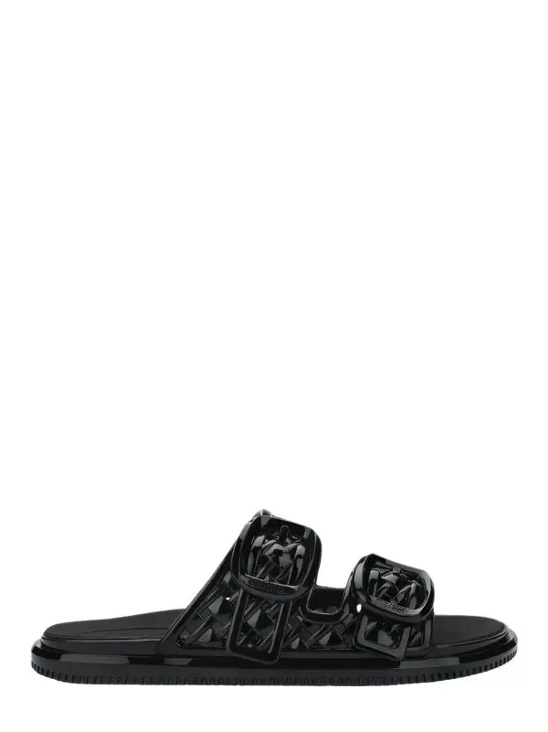 Melissa Possession Slides With Double Buckle Fastening - Black