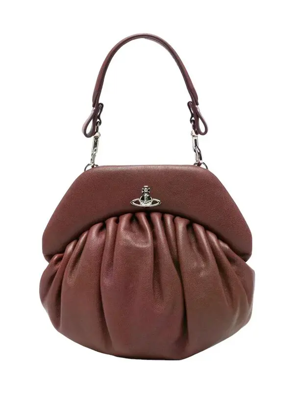 VIVIENNE WESTWOOD Brooke Leather Clutch Bag - Brown