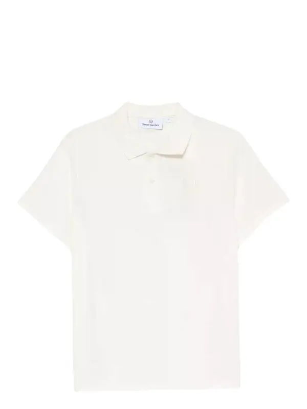 SERGIO TACCHINI Logo-embroidered Polo Shirt - Neutrals
