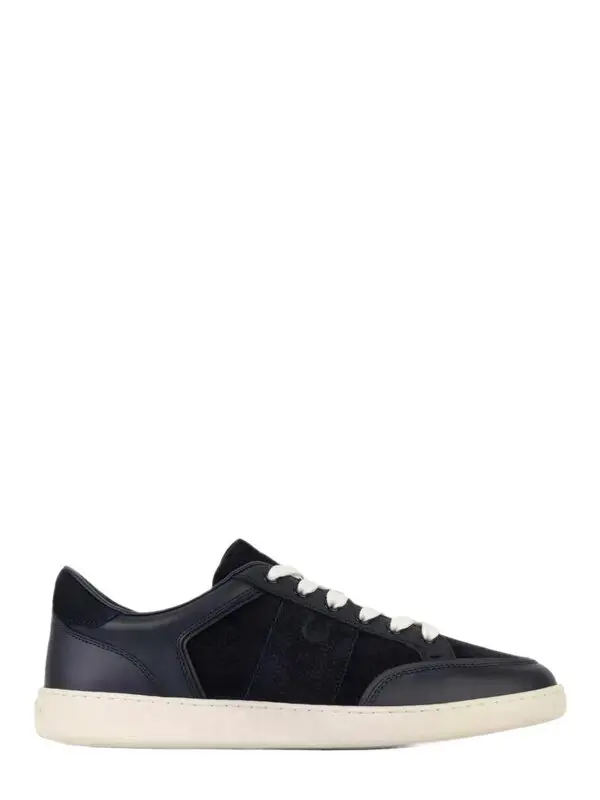 FERRAGAMO Low-top Sneakers With Gancini Detail - Blue