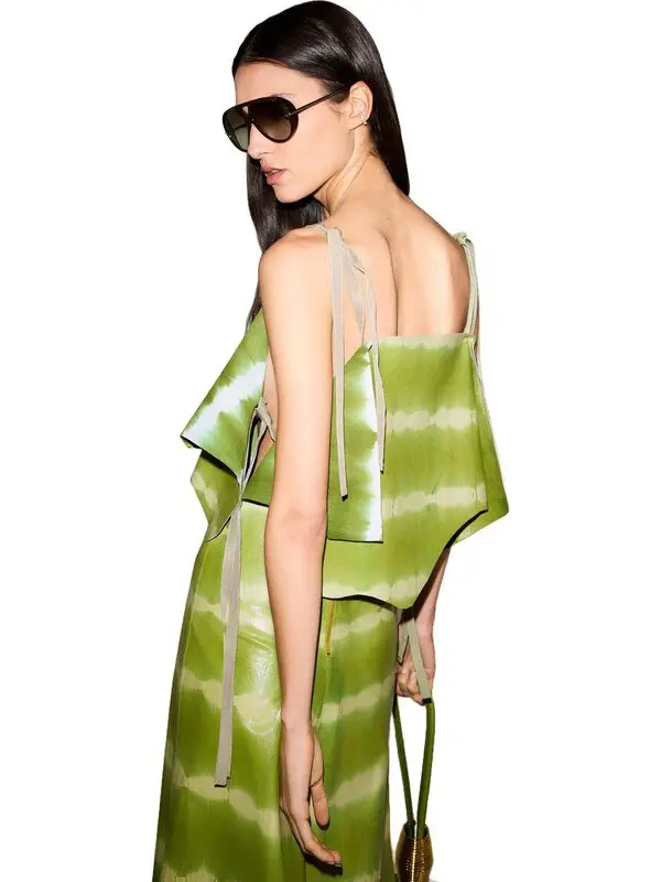 Alexis Inda Genuine Leather Top - Green