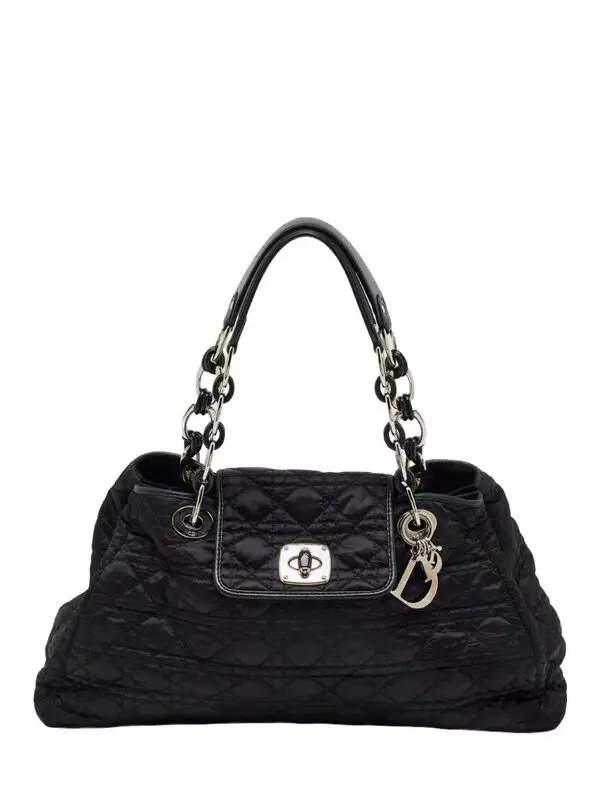 Dior 2009 Cannage Charming Lock Shoulder Bag - Black