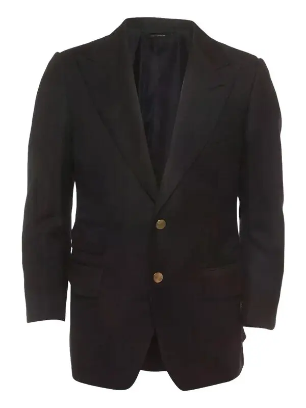 TOM FORD Peak-lapel Button-fastening Blazer - Black