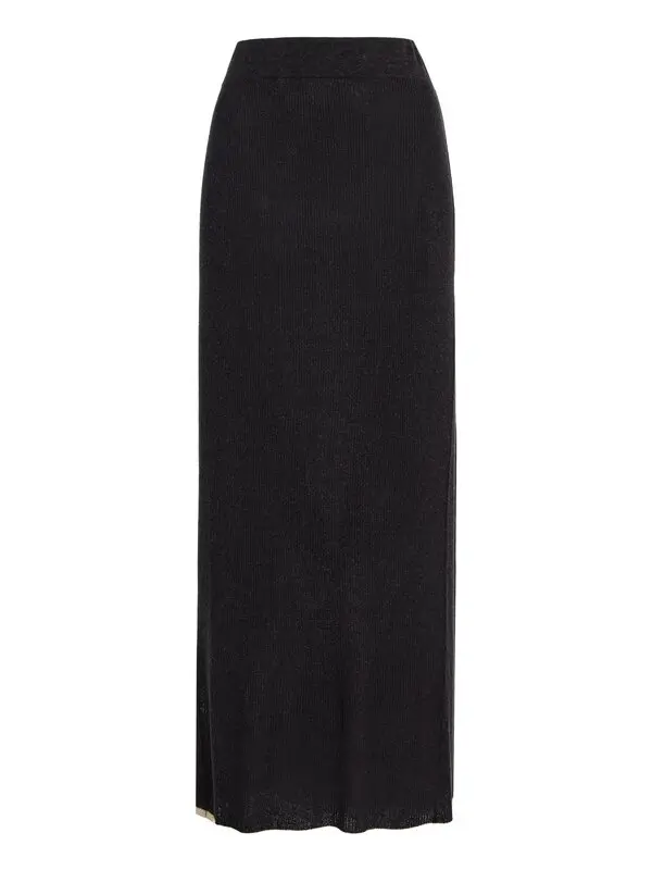 THIRD FORM Bound Knit Midi Skirt - Black