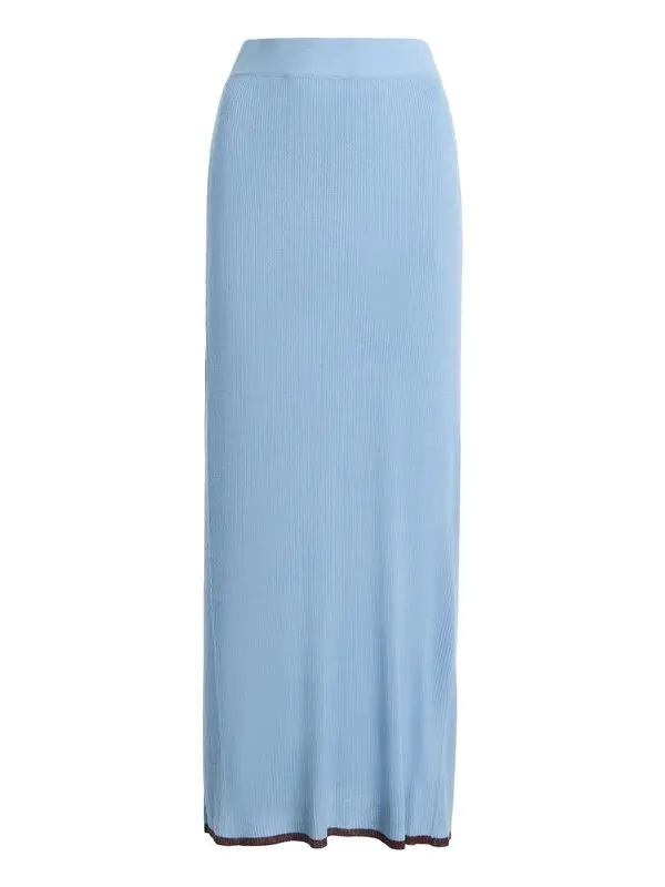 THIRD FORM Bound Knit Midi Skirt - Blue