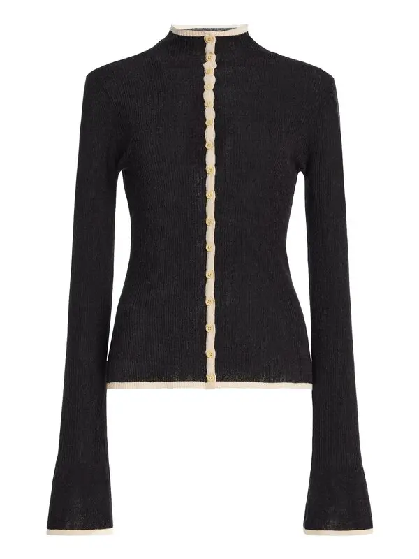 THIRD FORM Bound Knit Cardigan - Black