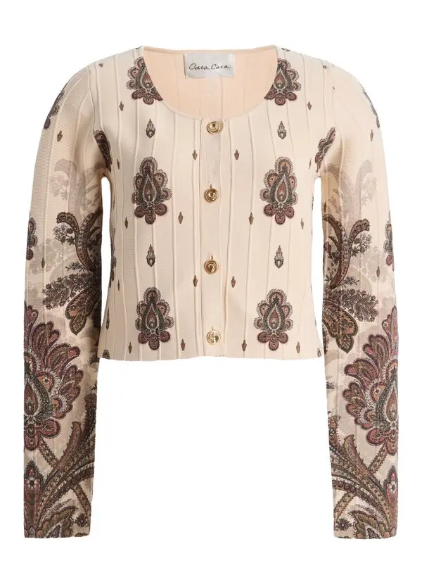 Cara Cara Rose Knit Cardigan - Ivory