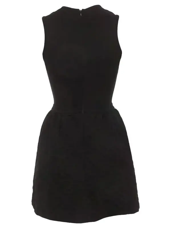 Red Valentino Polka-dot Jacquard Mini Dress - Black