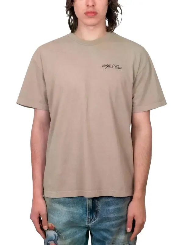 AFIELD OUT Fear Logo-print Short-sleeve T-shirt - Neutrals