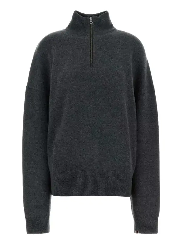 Extreme Cashmere N°235 Hike Half-zip Knitted Sweater - Grey