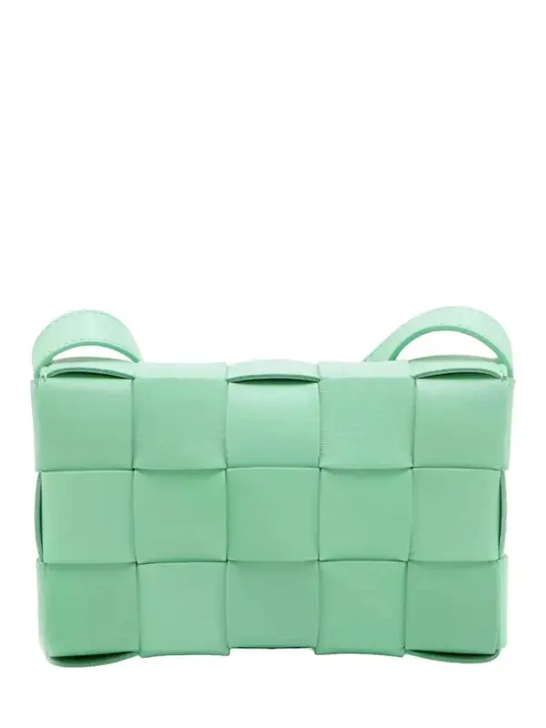 Bottega Veneta Nappa Intrecciato Cassette Cross Body Bag - Green