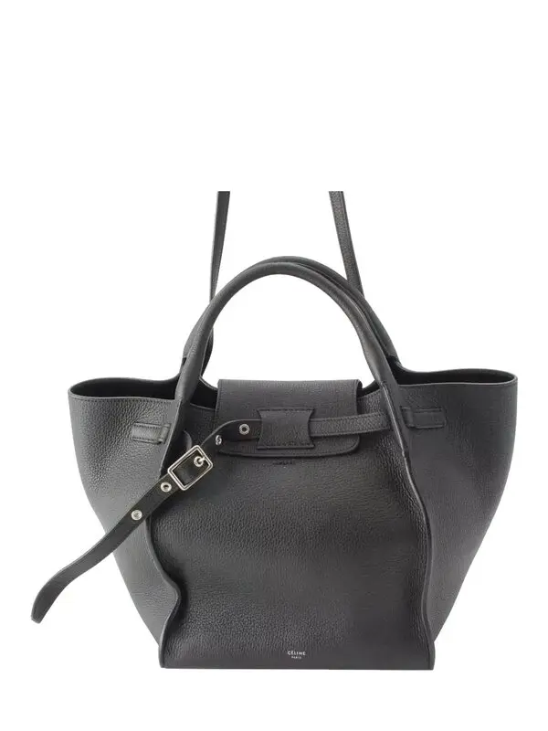 Celine Supple Grained Calfskin Big Bag Satchel - Black