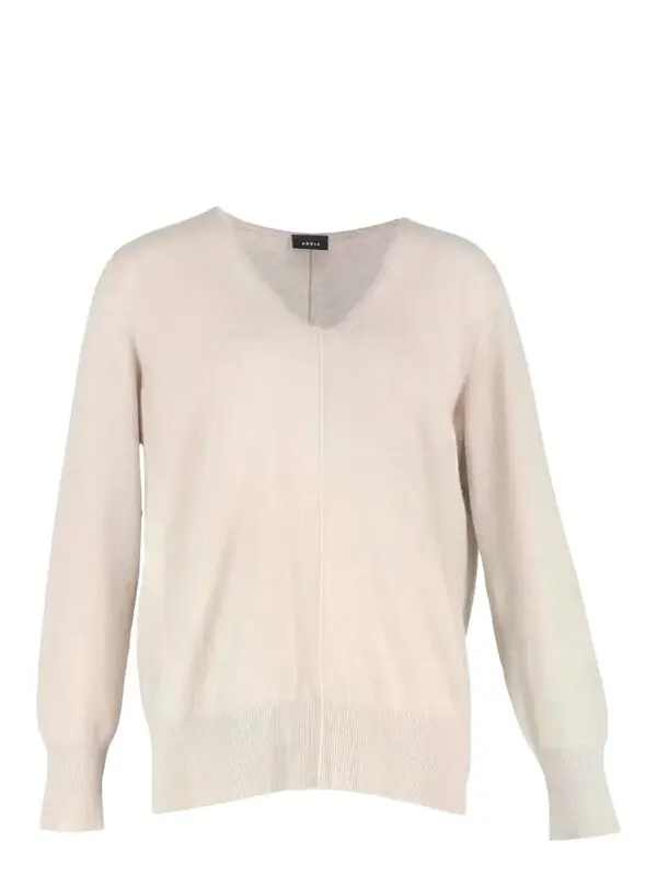Akris Wool V-neck Sweater - Neutrals