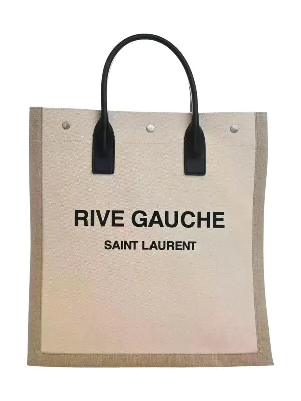 Saint Laurent Mixed Fibers Rive Gauche North South Tote Bag - Brown
