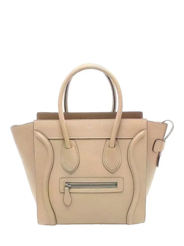 Celine Luggage Micro Shopper Tote Bag - Neutrals