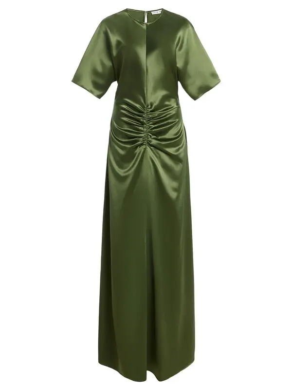 THIRD FORM Anchored Satin Maxi Dress - Olive