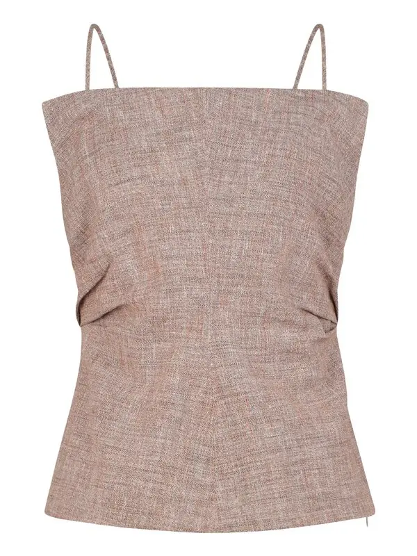 Rachel Comey Dillane Linen-cotton Top - Brown