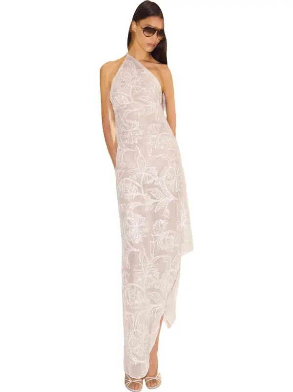 Alexis Laurent Halterneck Gown - Ivory