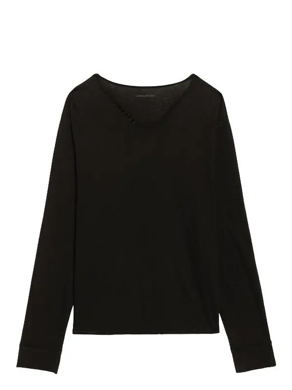 Zadig&Voltaire Monastir Henley T-shirt - Black