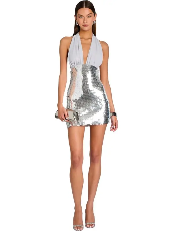Retrofete Hepburn Sequin Dress - Greige