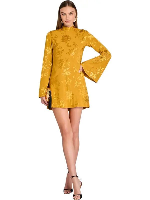 Hemant & Nandita Xyra Biased Mini Dress - Gold