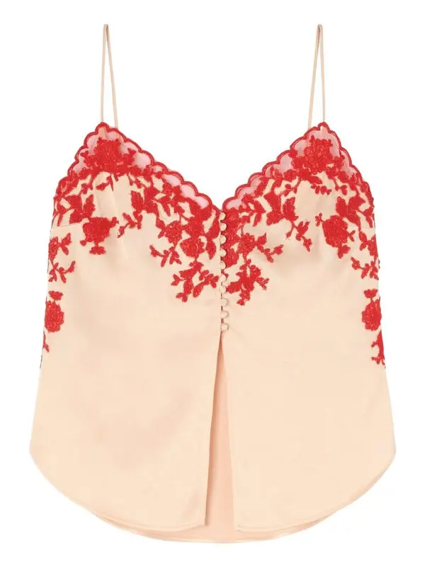 Ermanno Scervino Floral Lace Camisole - Nude