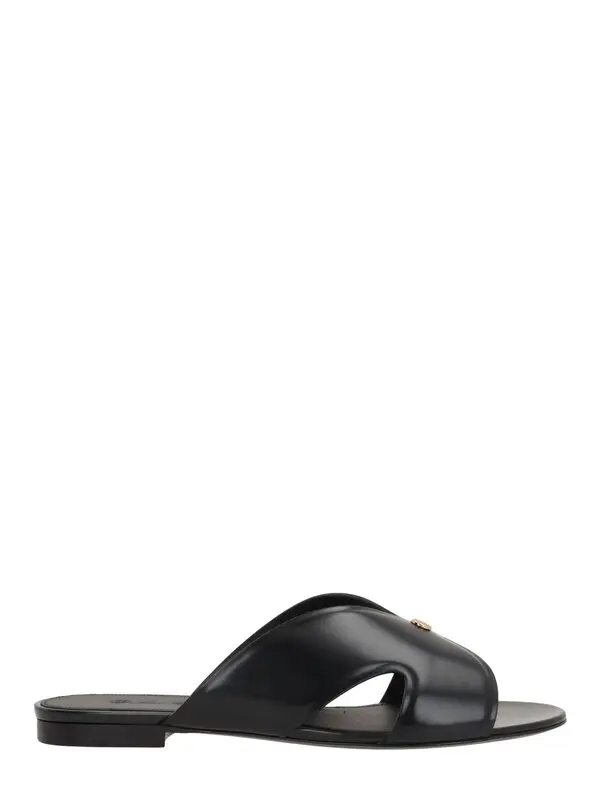 Loro Piana Vera Cross-over Strap Sandals - Black