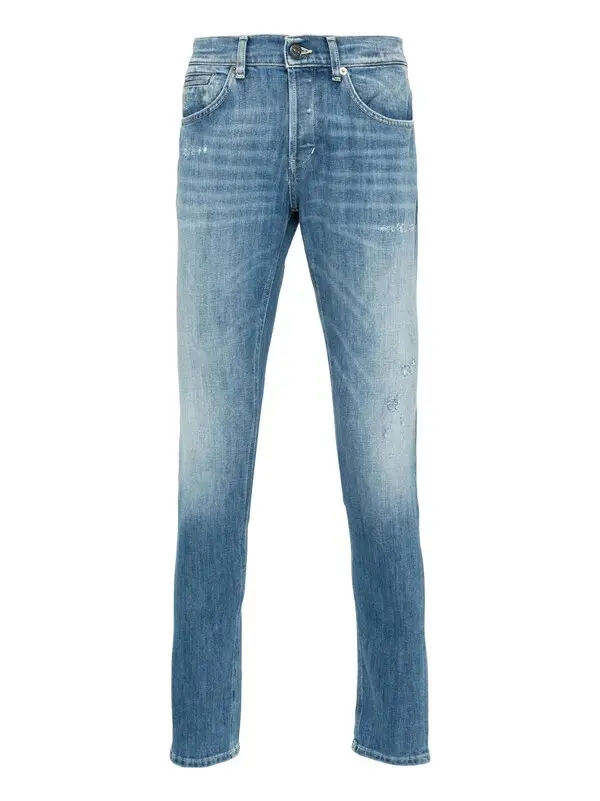 DONDUP Relaxed Fit Jeans With Logo Detail - Blue