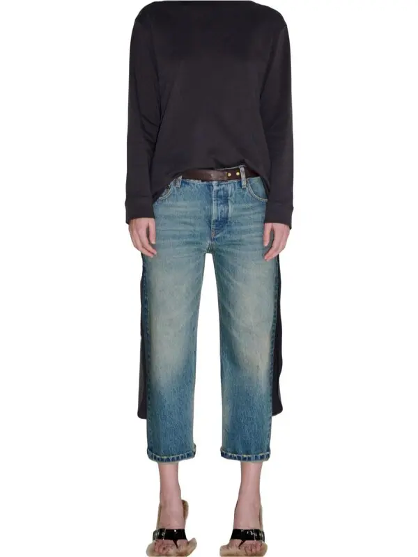 DARKPARK Lizzie Cropped Boyfriend Denim - Black