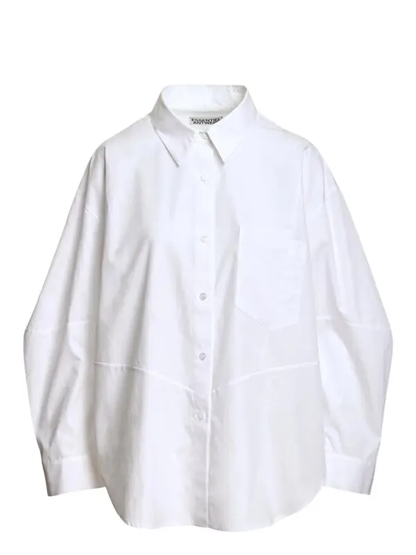 Essentiel Antwerp Organic Cotton Oversized Shirt - White