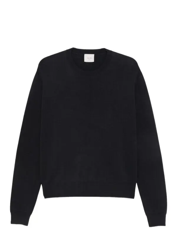 ALYSI Knitted Crew-neck Sweatshirt - Blue