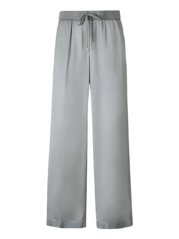 Peserico Wide Leg Satin Trousers - Grey