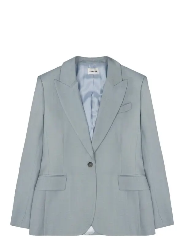 P.a.r.o.s.h Single-breasted Blazer - Light Blue Gray
