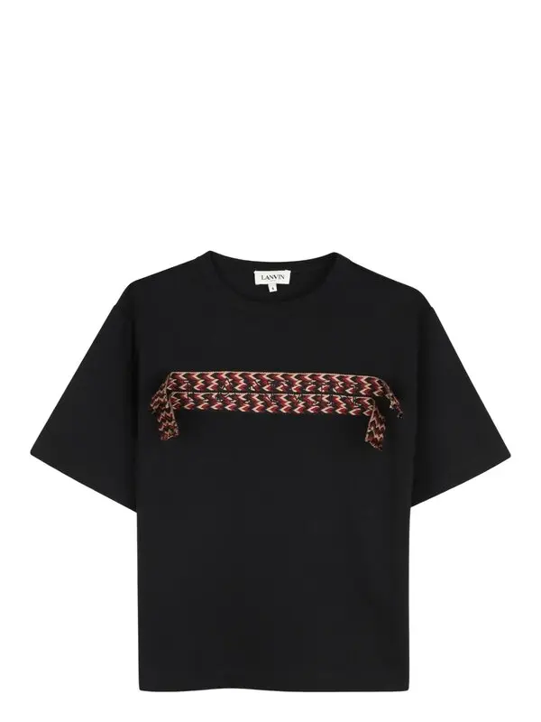 LANVIN Chevron Tape T-shirt - Black