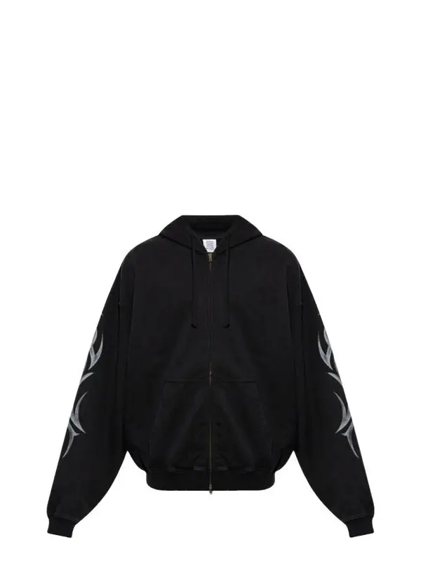Vetements Detailed Zip-up Jacket - Black