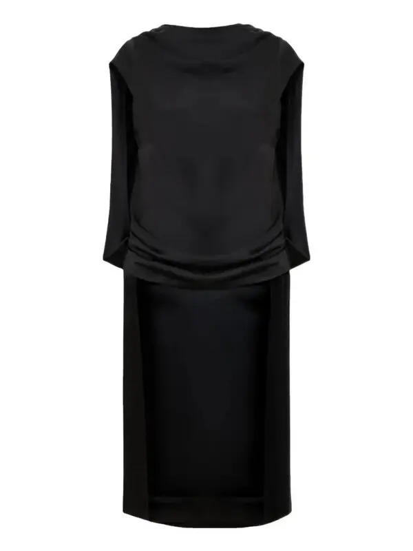 Simkhai Bella Draped-detail Tunic Top - Black