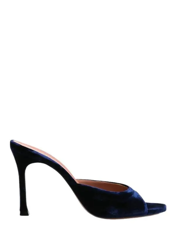 Amina Muaddi Round-toe High-heeled Sandals - Black