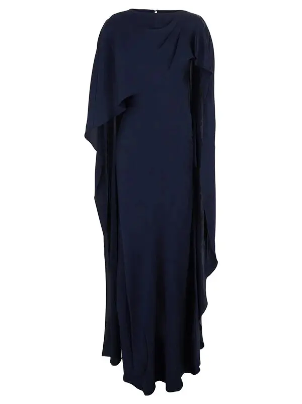 Simkhai Sleeveless Floor-length Dress With Cape Effect - Blue