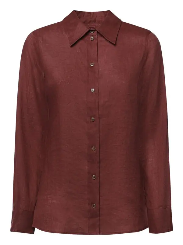 OTTOD'AME Classic Button-up Shirt - Wine Red