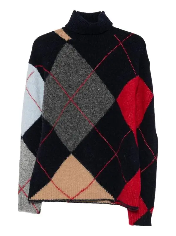 SEMICOUTURE Patterned High-neck Sweater - Multi-color