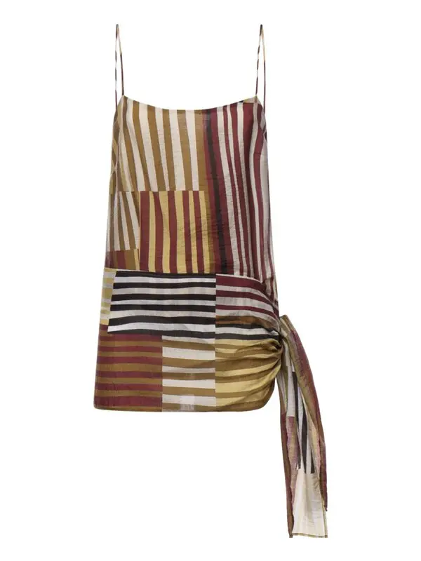 OTTOD'AME Striped Tie-detail Top - Multi-color