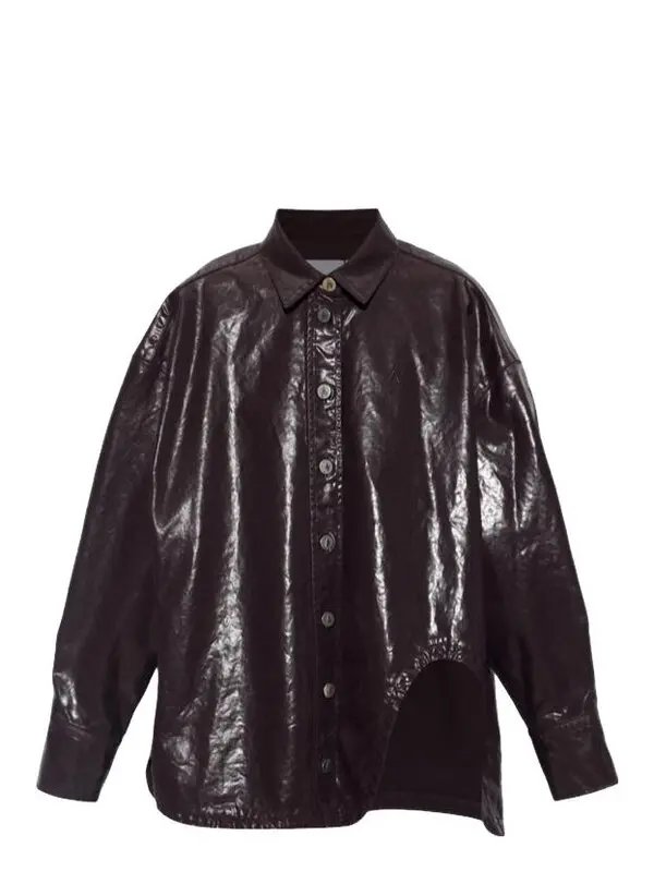 Attico The Plum Shirt - Wine Red