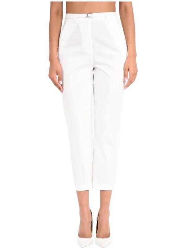 Patrizia Pepe Casual Trousers With Belt Loops - White