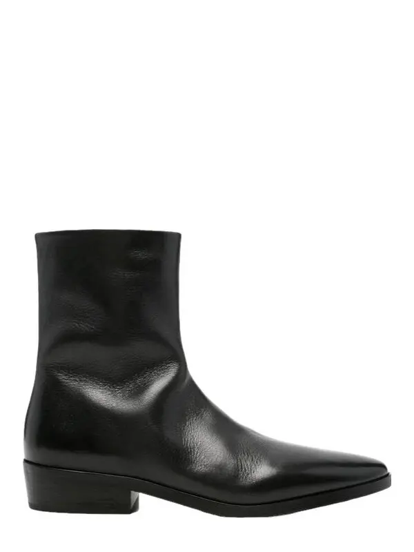 Marsèll Side-zip Pointed Toe Ankle Boots - Black